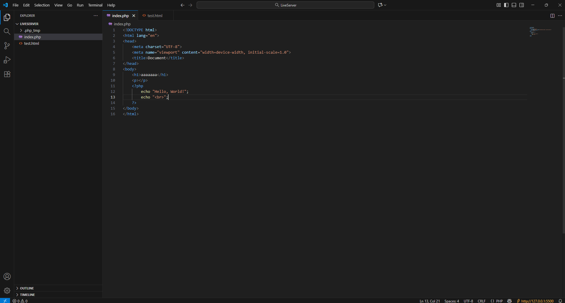 Live Server(Five Server)でVSCodeのPHP環境を簡単構築
